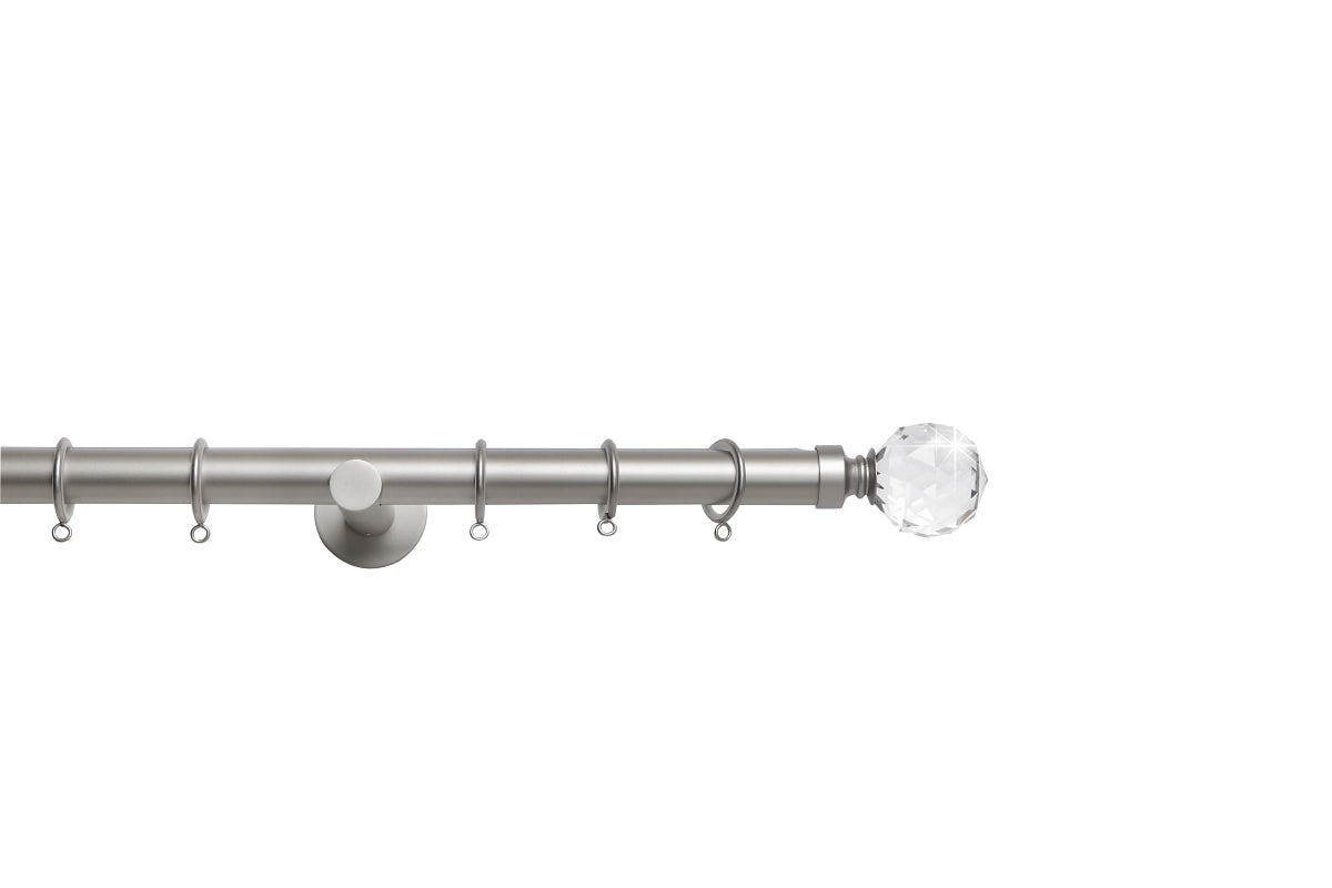 Sliver Crystal Curtain Rod — EnningBlinds